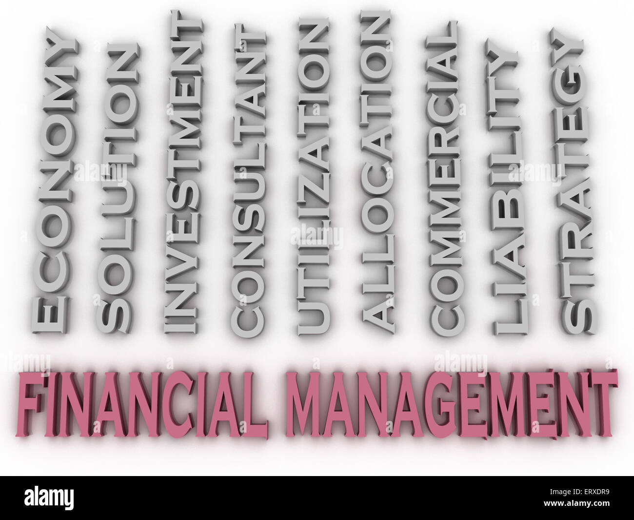 3d image Financial management issues concept word cloud background ...