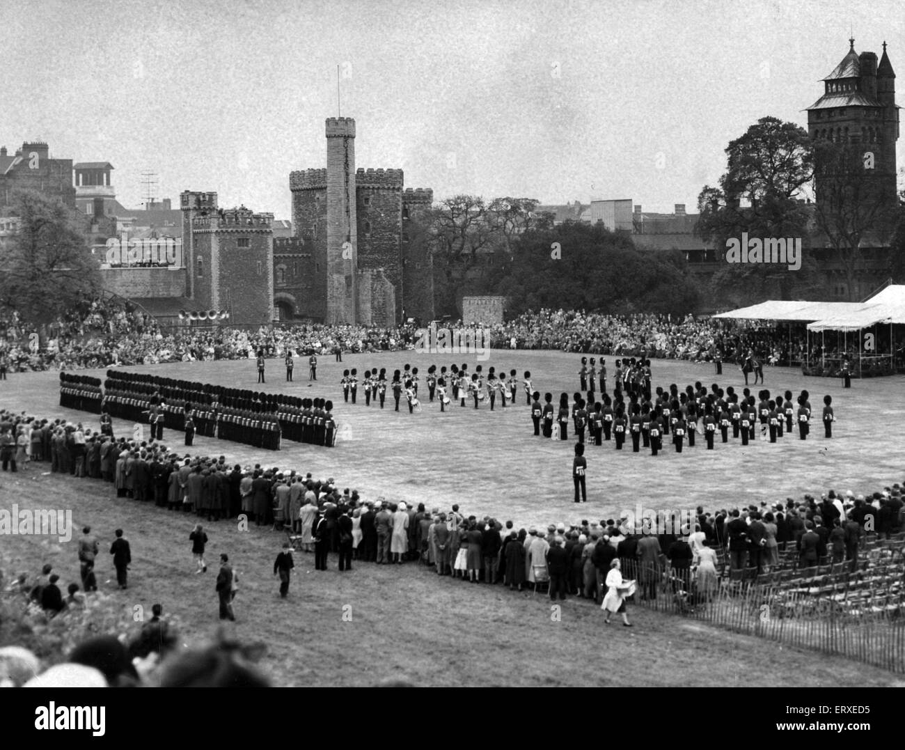 Welsh Guards, Trooping of the Colour at Cardiff Castle, Cardiff, Wales ...