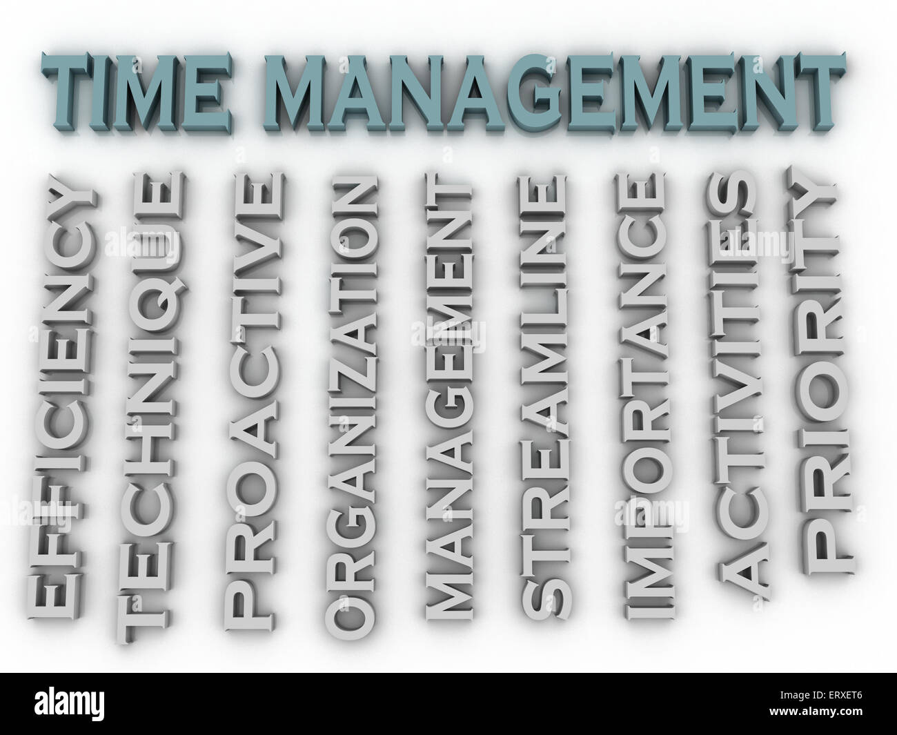 3d image Time management issues concept word cloud background Stock ...