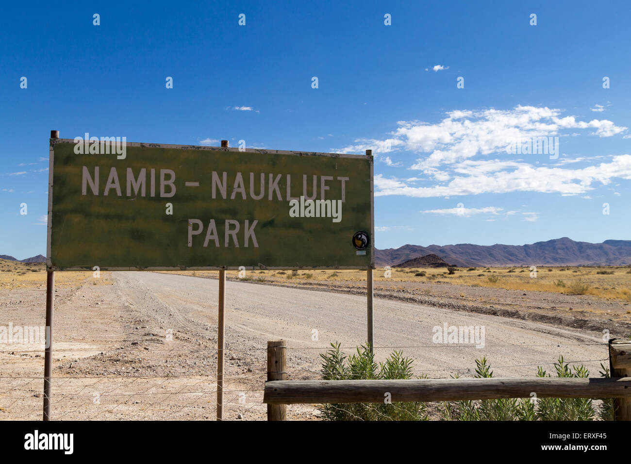 Road sign at entrance to Namib Naukluft Park, Namibia Stock Photo - Alamy