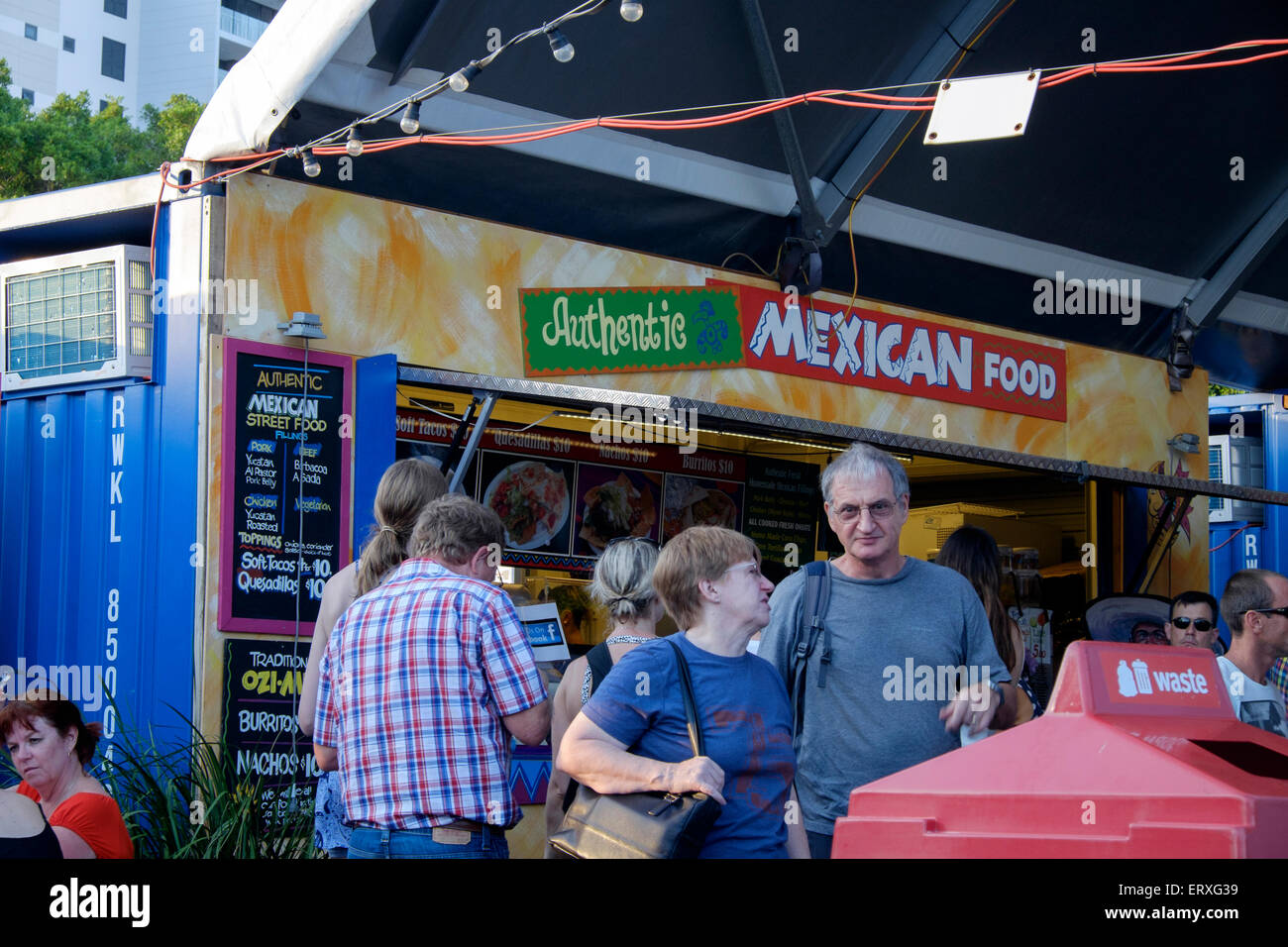Eat Street Markets at Hamilton Wharf Stock Photo - Alamy