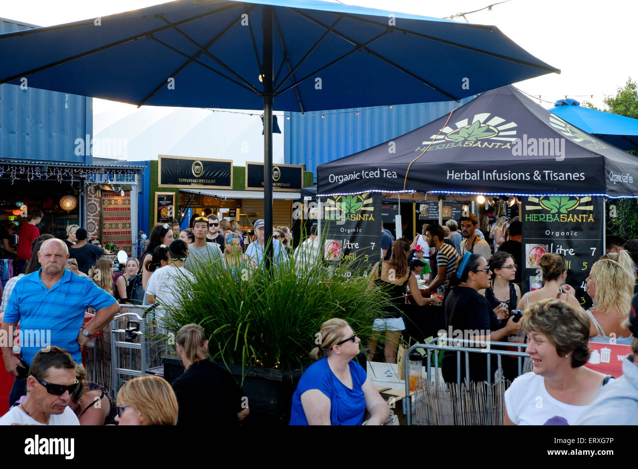 Eat Street Markets at Hamilton Wharf Stock Photo - Alamy
