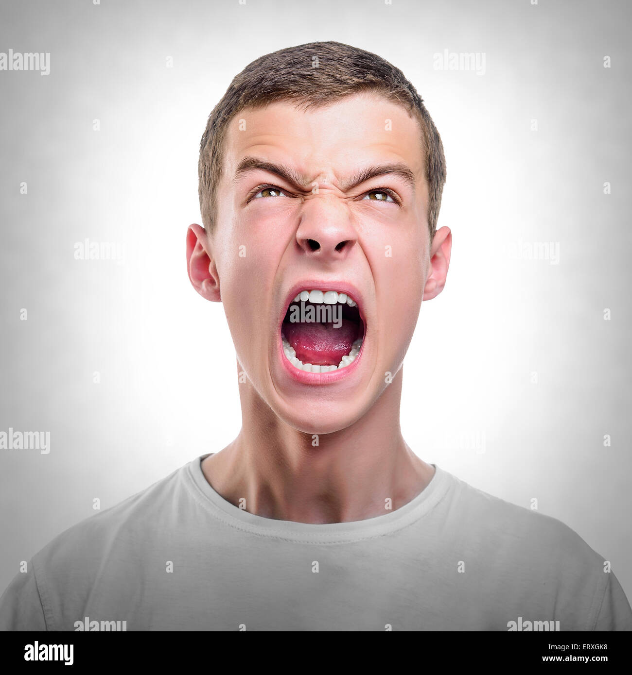 Young angry man Stock Photo - Alamy