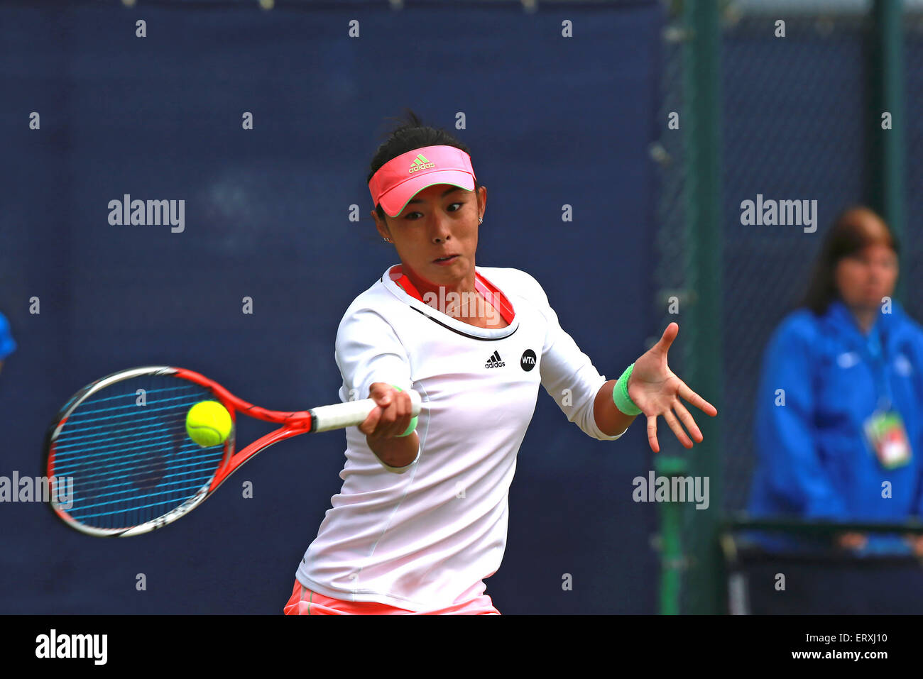 09.06.2015. Nottingham, England. Aegon Open Tennis. Qiang Wang in her ...