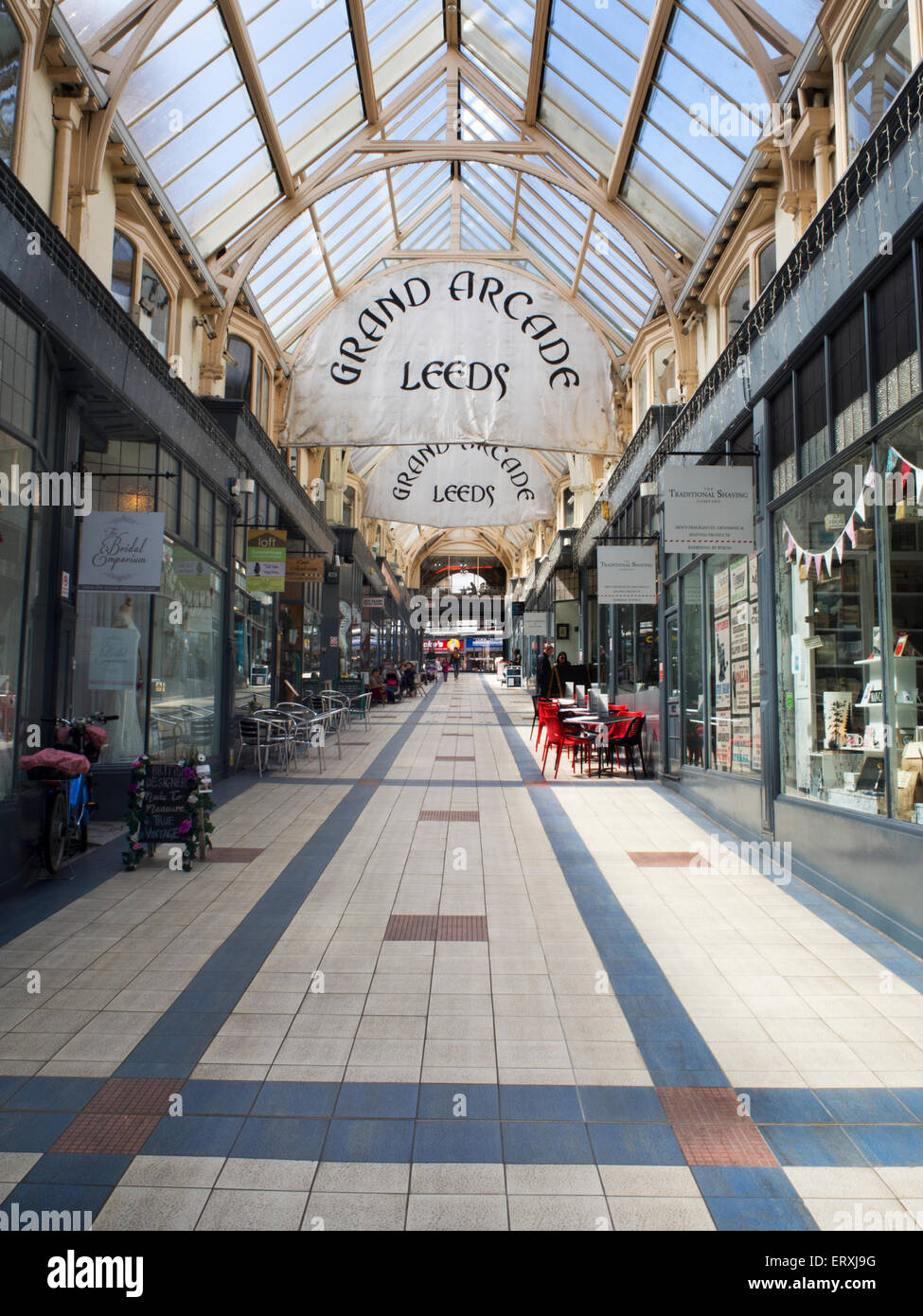 The Grand Arcade Shopping Arcade in Leeds West Yorkshire England Stock ...