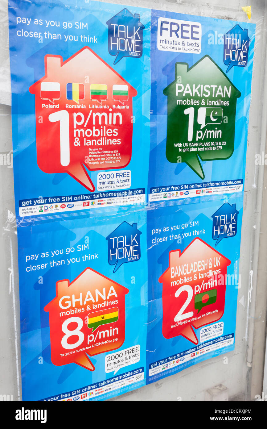 Phone advert poster High Resolution Stock Photography and Images - Alamy