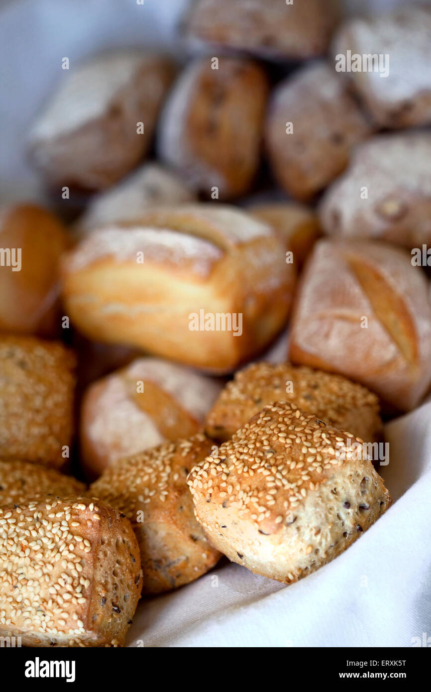 Small bread and poppy in a French bakery Stock Photo - Alamy