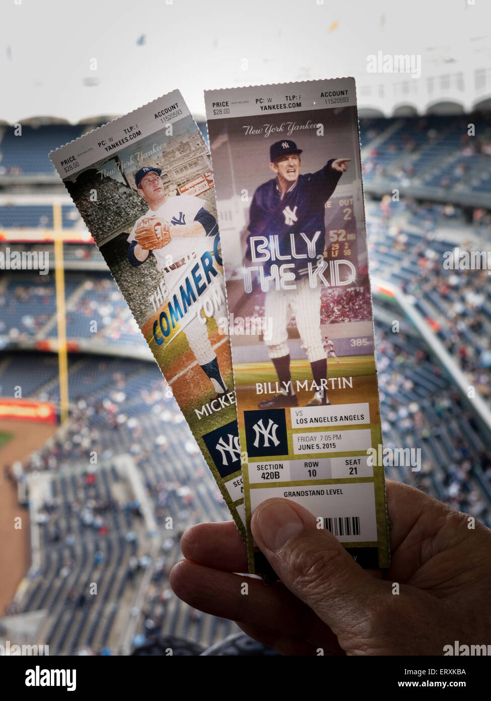 Two Game Tickets , Yankee Stadium, The Bronx, New York Stock Photo - Alamy