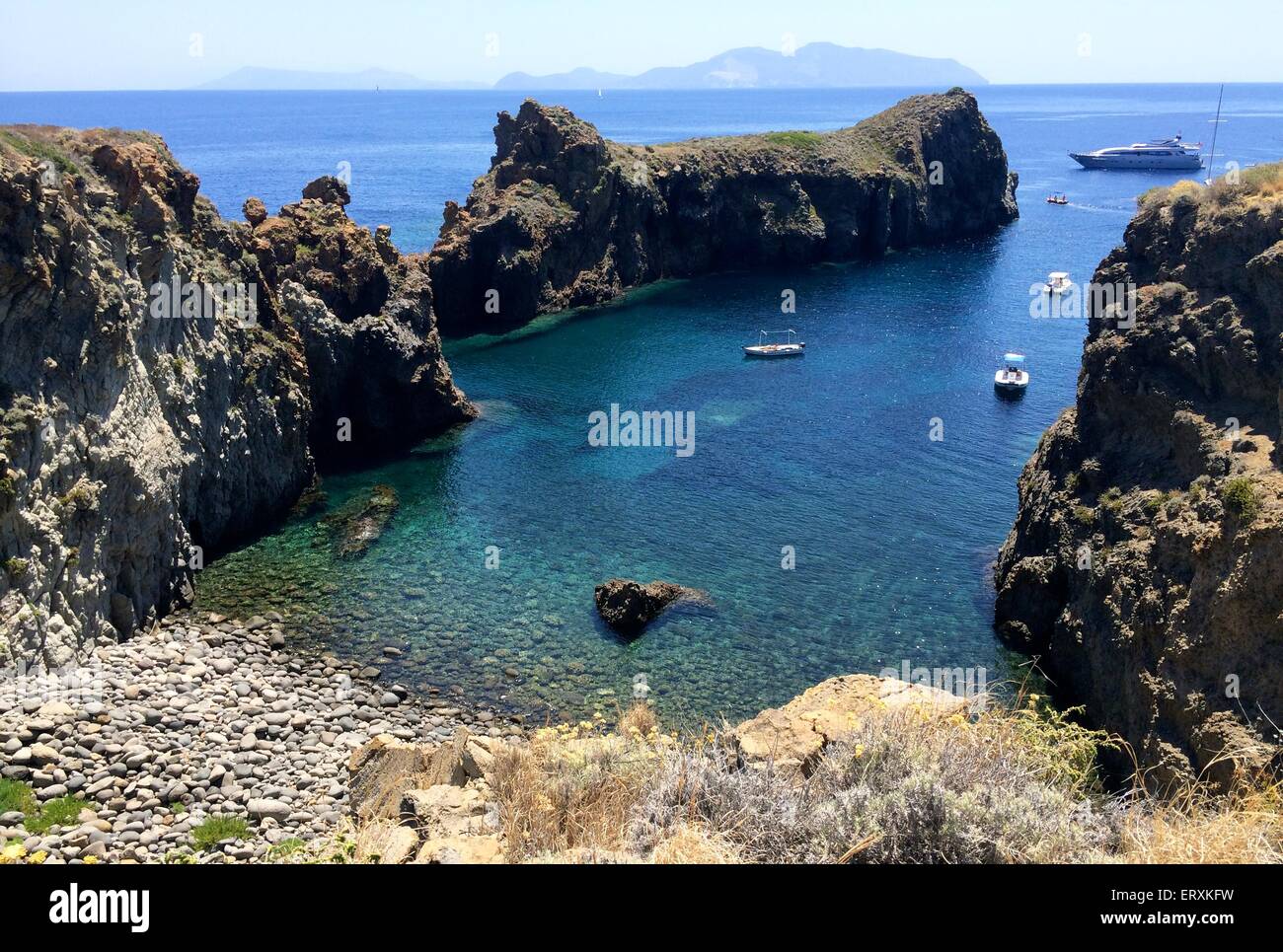 Panarea has some of the most beautiful, secluded beaches in Italy Stock ...