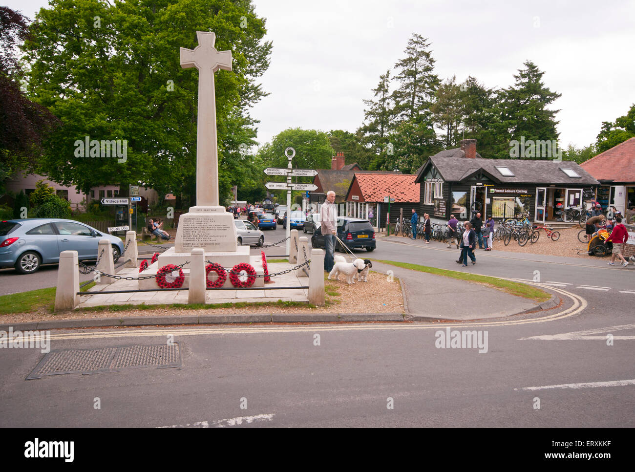 Burley Village Hampshire England UK Stock Photo - Alamy
