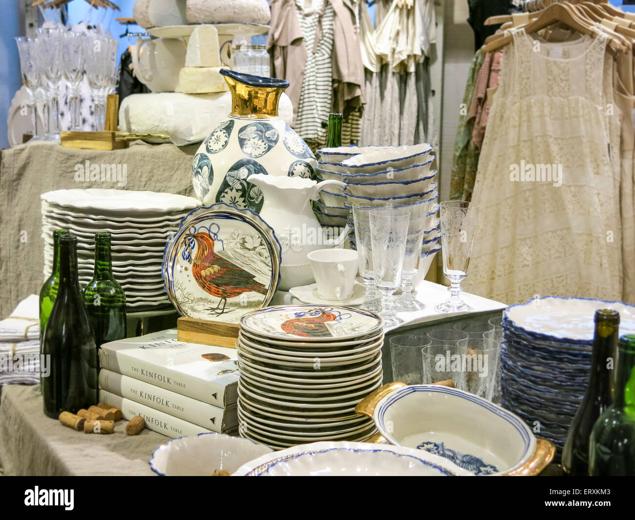 Houseware Section, Anthropologie Store Interior, NYC Stock Photo - Alamy