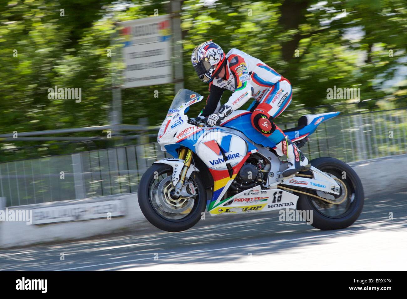 Douglas, Isle of Man. 9th June, 2015. Dan Kneen in action during the TT ...