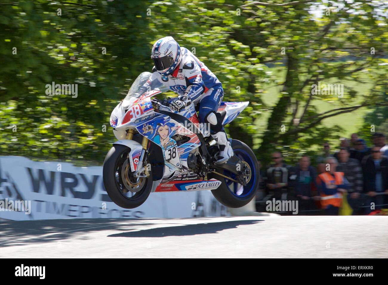 Douglas, Isle of Man. 9th June, 2015. Paul Shoesmith in action during ...
