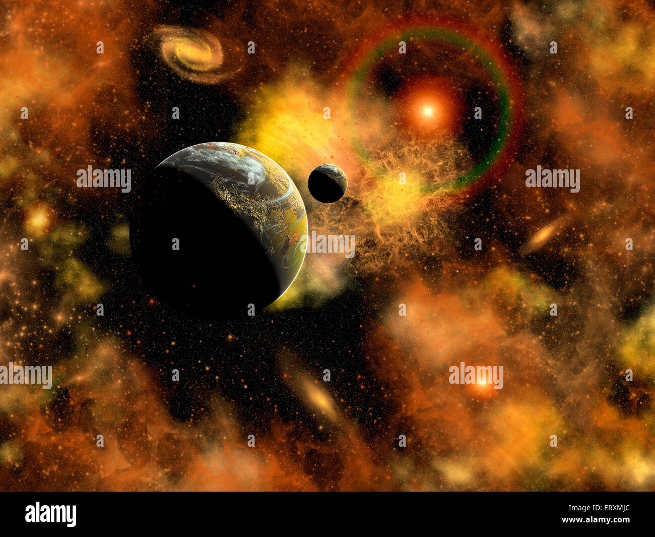 Nebulous Star System Stock Photo - Alamy