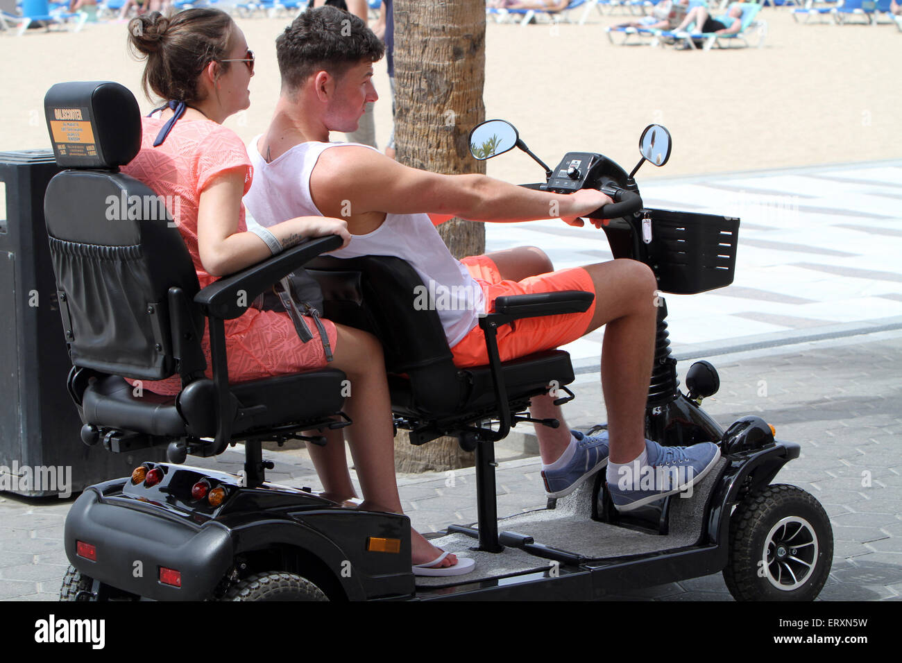 Younger people using mobility scooters (credit image © Jack Ludlam ...
