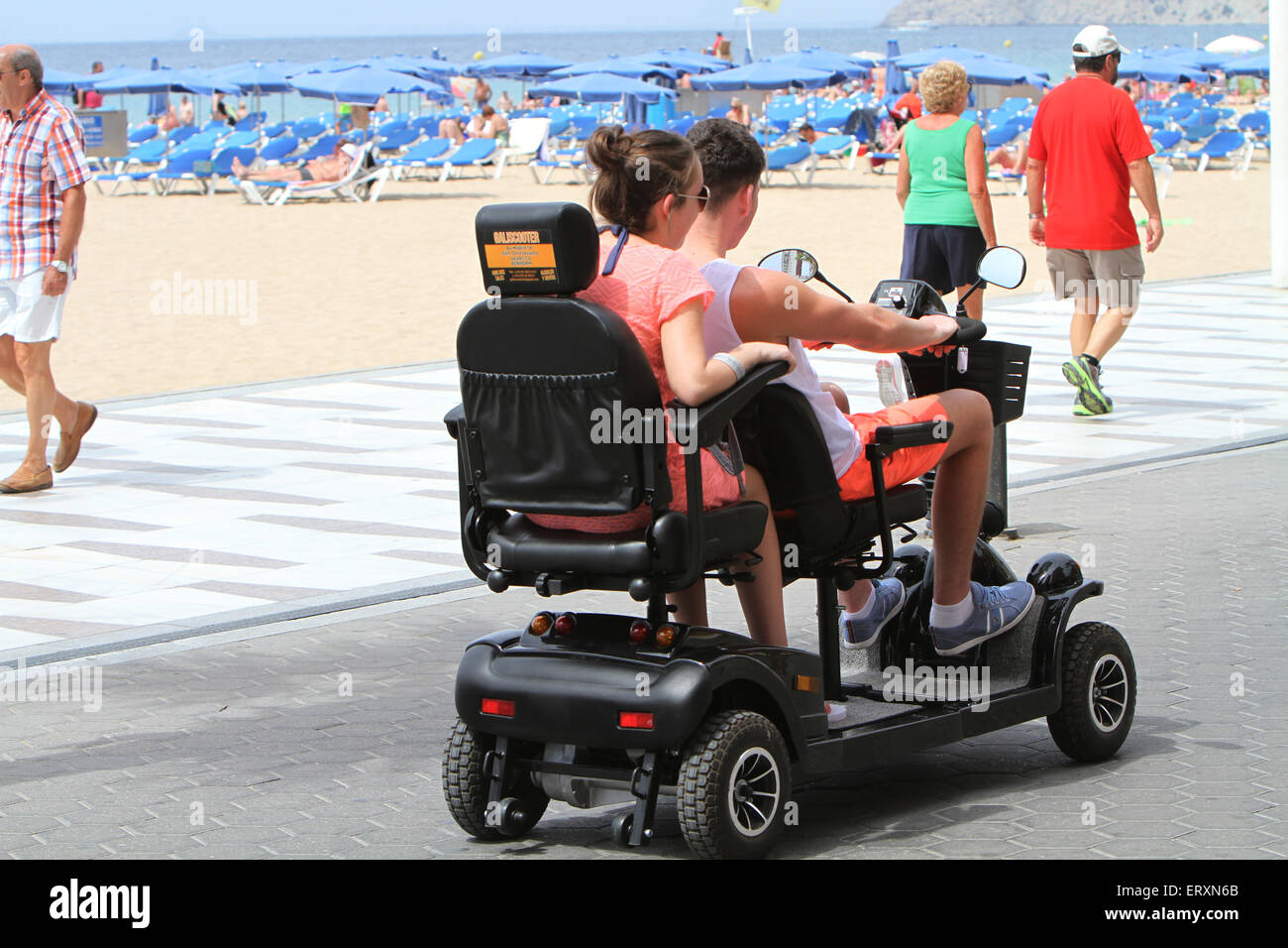 Younger people using mobility scooters hi-res stock photography and ...