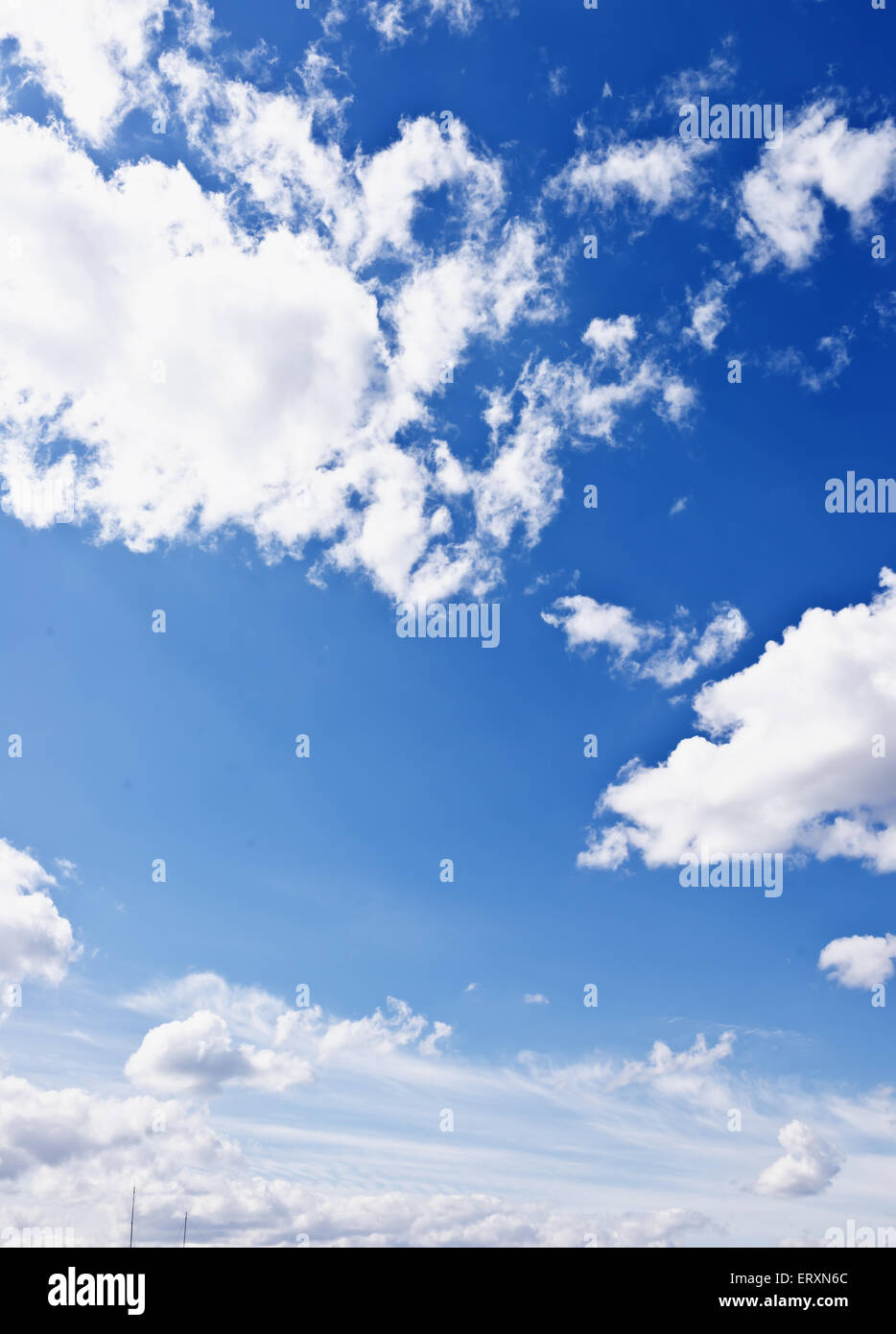 real blue sky with clouds Stock Photo - Alamy