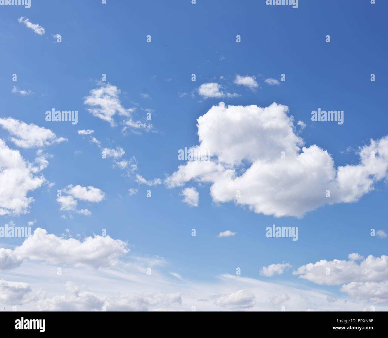 real blue sky with clouds Stock Photo - Alamy
