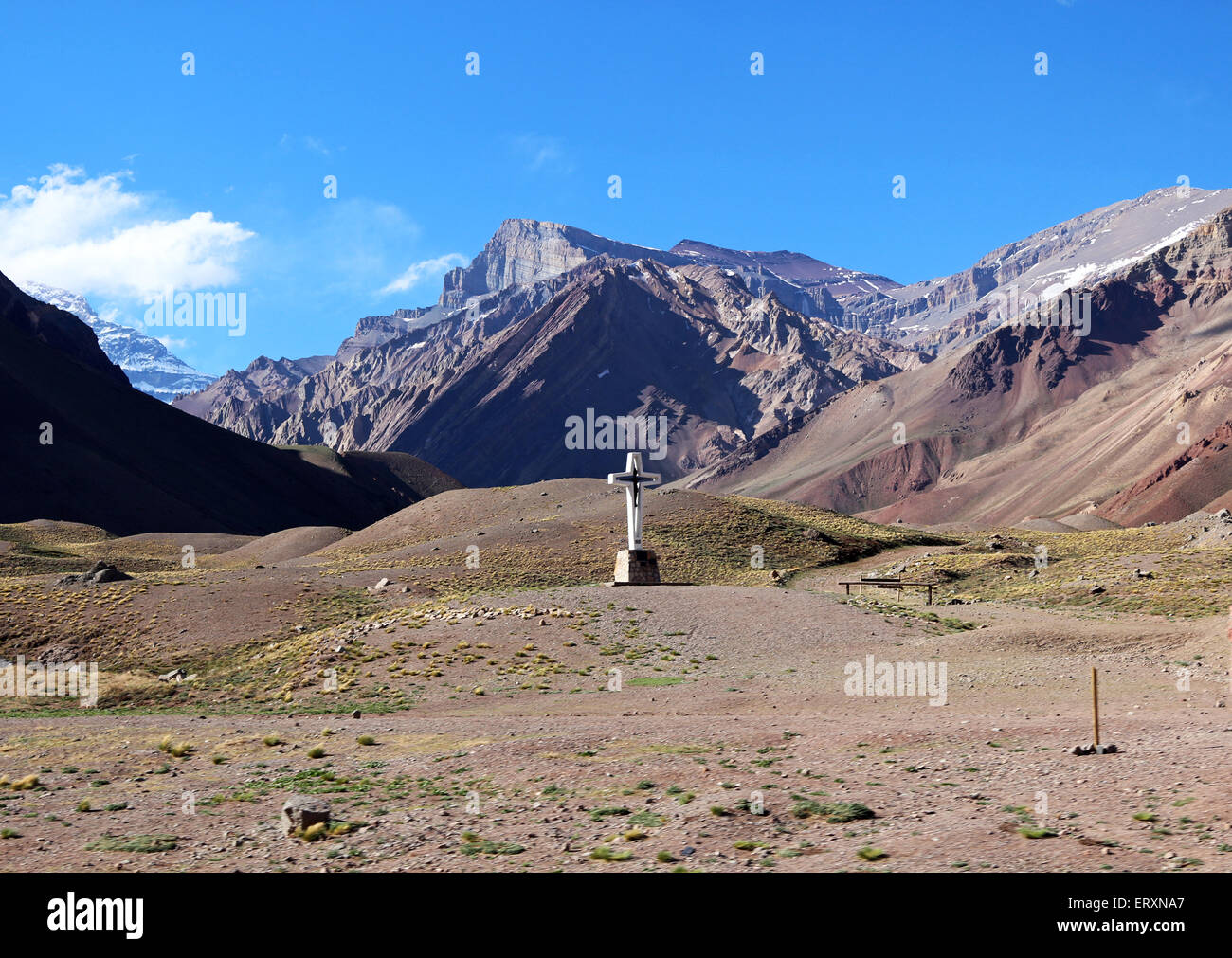 cross in the Andes Stock Photo - Alamy