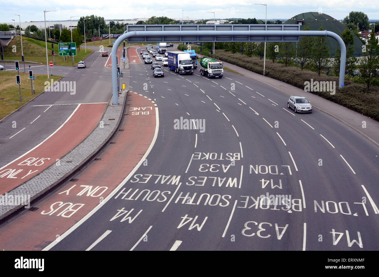 Bus lane on m4 motorway High Resolution Stock Photography and Images ...