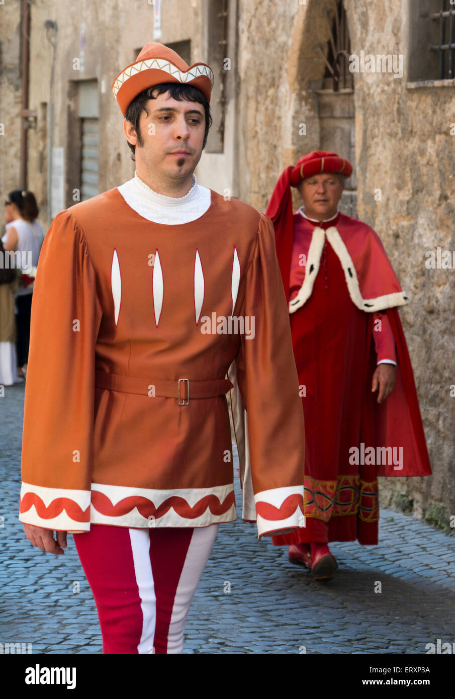 Corpus Domini procession in the medieval town of Orvieto in Umbria in ...