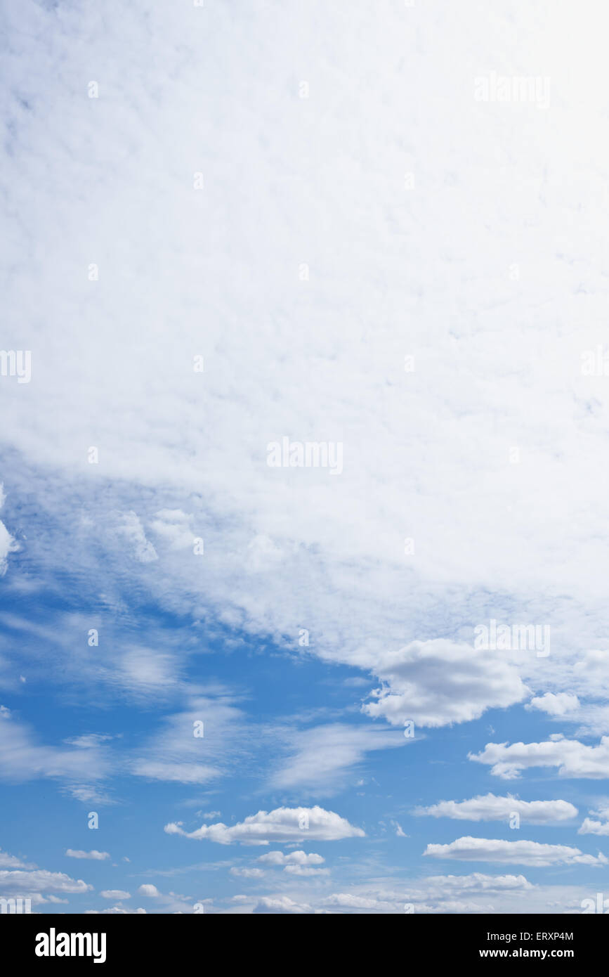real blue sky with clouds Stock Photo - Alamy