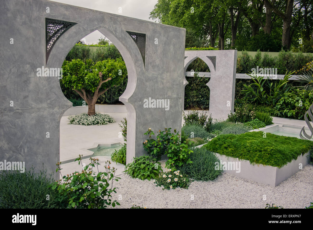 The Beauty of Islam Garden at the Chelsea Flower Show 2015 Stock Photo ...