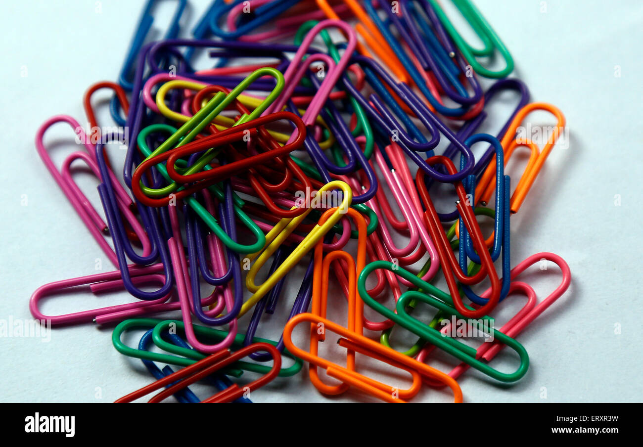 Office stationery paperclips hi-res stock photography and images - Alamy