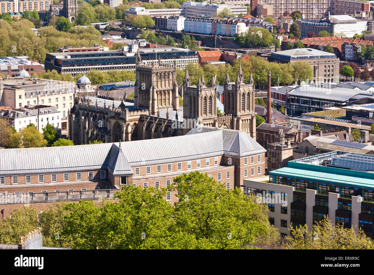 Bristol Cathedral and City Hall (the seat of local government), Bristol ...