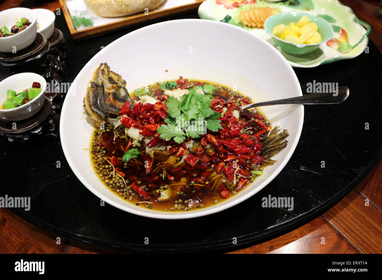 Spicy Sichuan fish Stock Photo - Alamy