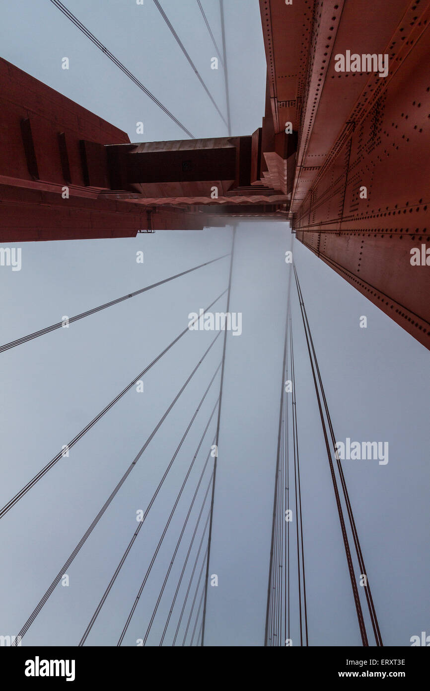 Golden Gate Bridge vertical view Stock Photo - Alamy