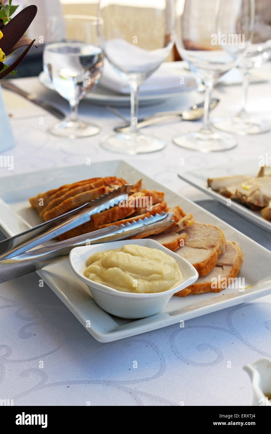 sliced turkey and mayonnaise Stock Photo - Alamy