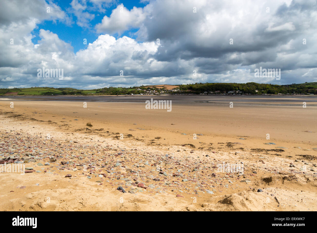 Llansteffan a village located on the River Tywi estuary Carmarthenshire ...