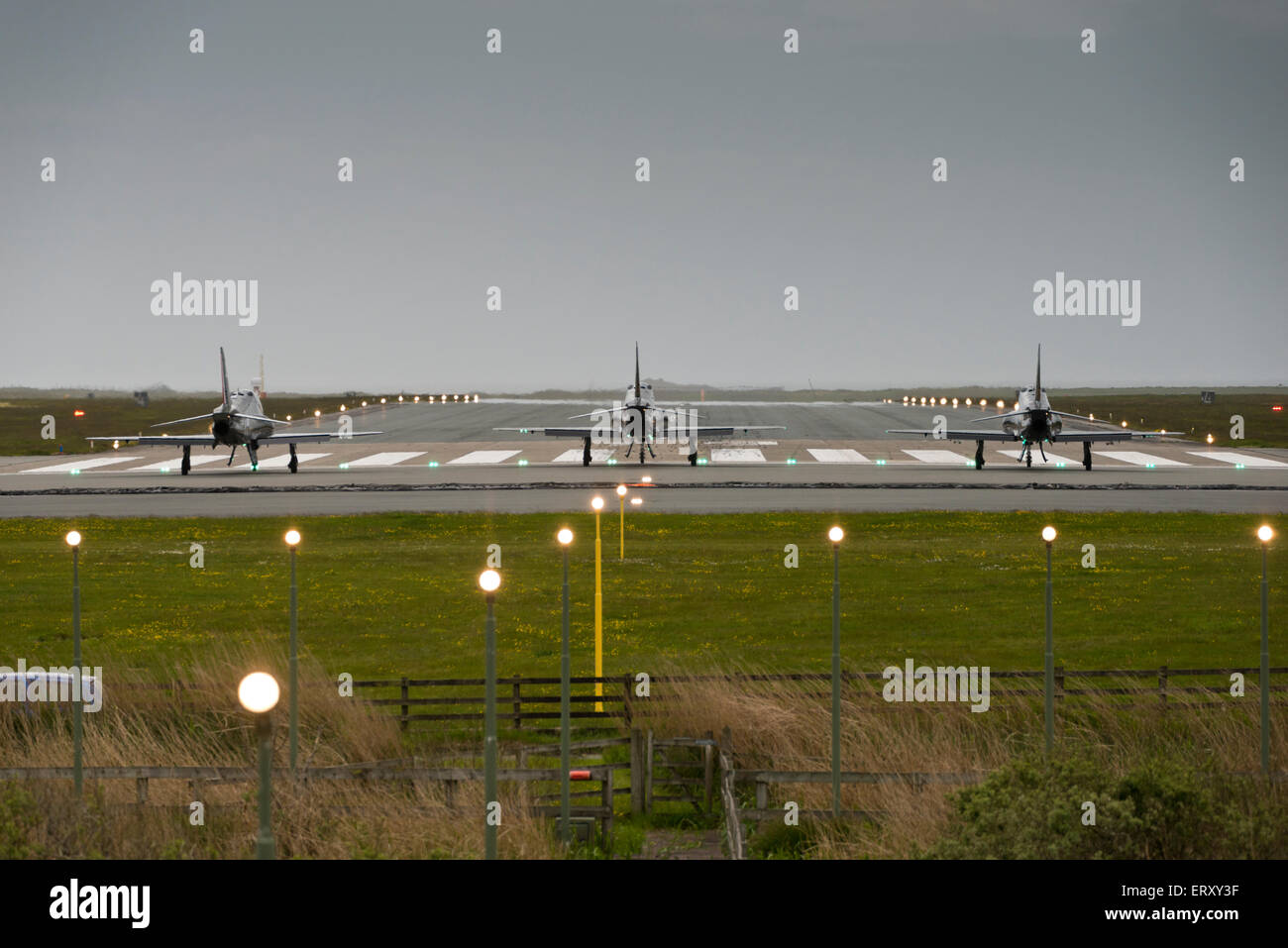 Raf Valley Hawk fast jet arrival Anglesey North Wales Uk exhaust heat ...
