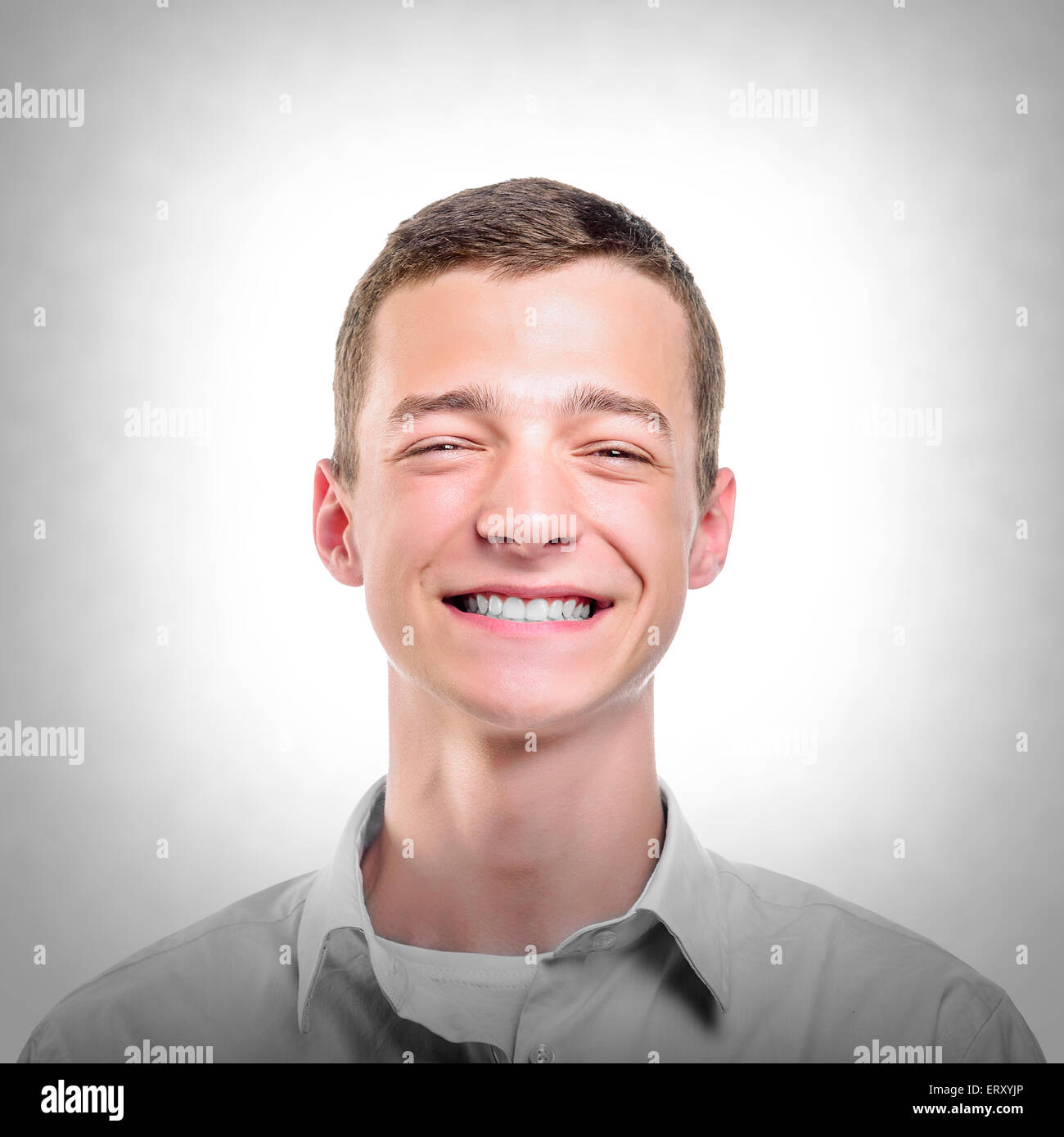 Young Man Smiling Stock Photo - Alamy