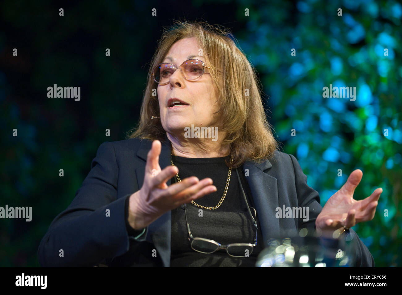 Rose Tremain novelist speaking on stage at Hay Festival 2015 Stock ...