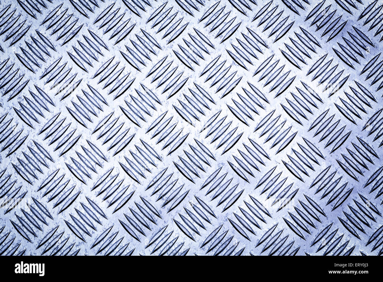 Blue colored diamond plate, checker plate, tread plate, cross hatch ...