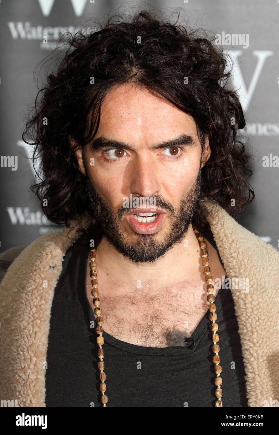 Russell Brand signs copies of his new books 'Revolution' and 'The Pied ...
