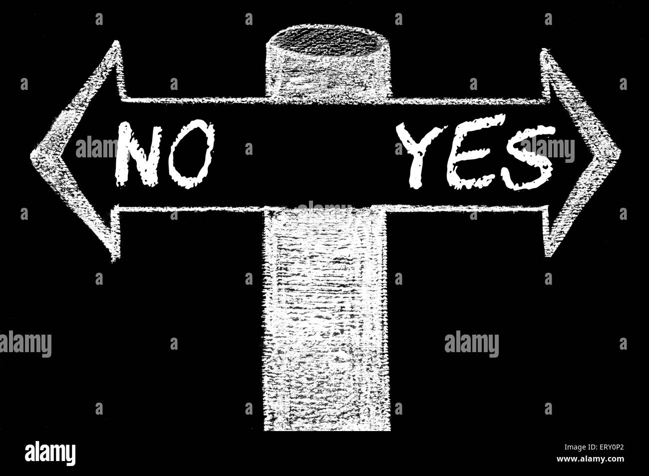 Yes no arrows hi-res stock photography and images - Alamy
