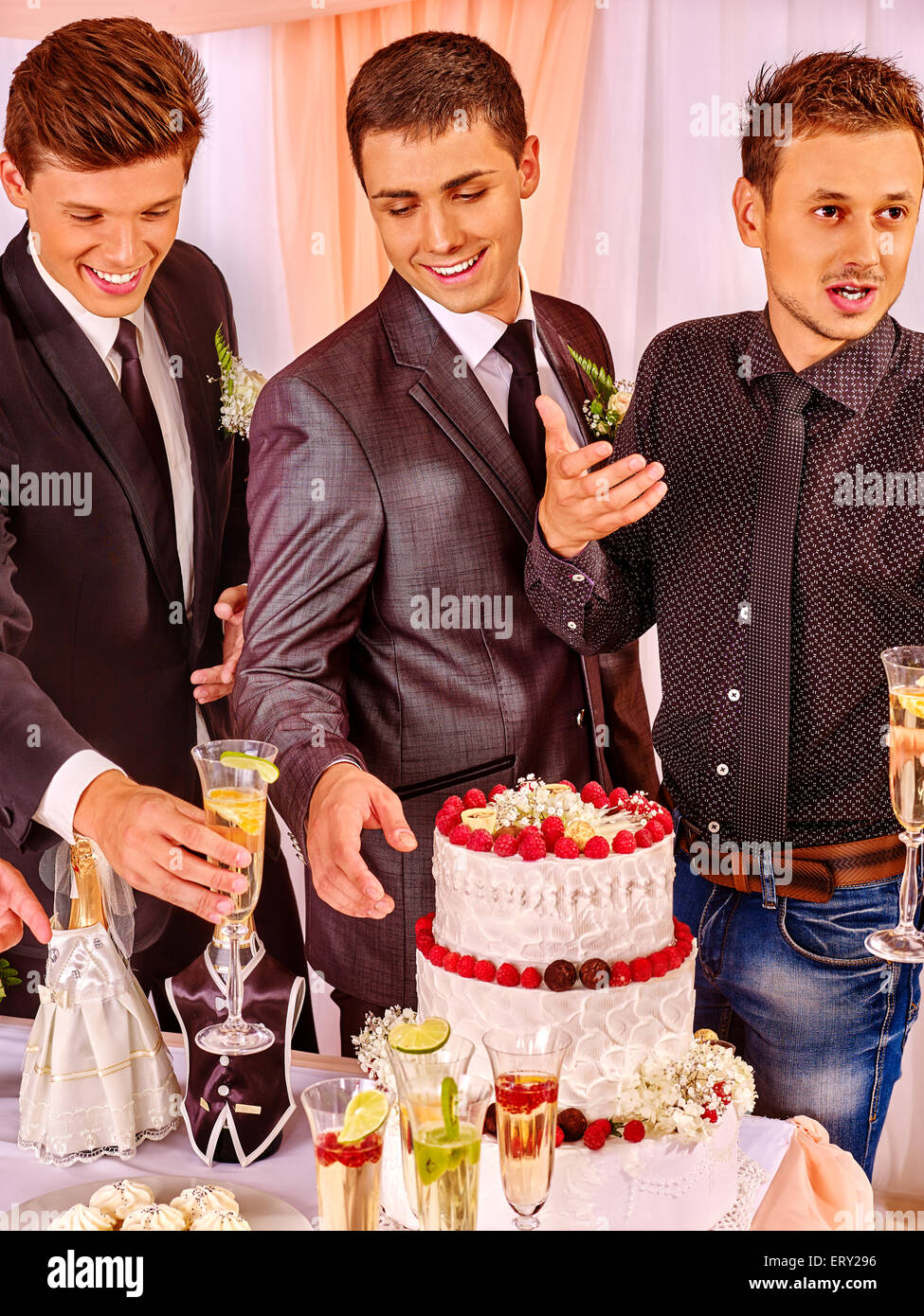 Group men people at stage party Stock Photo - Alamy