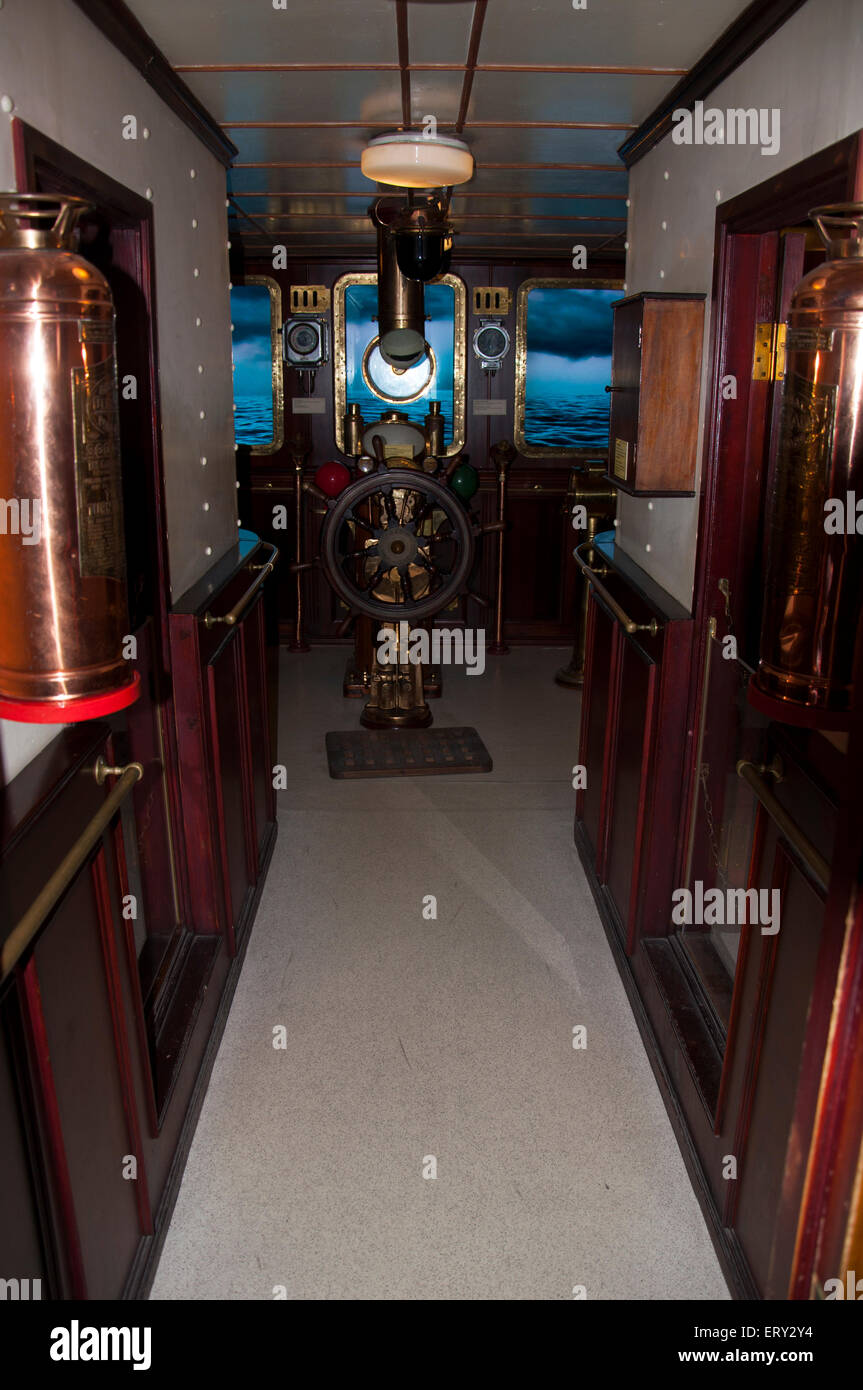 Ship engine room on a boat Stock Photo - Alamy
