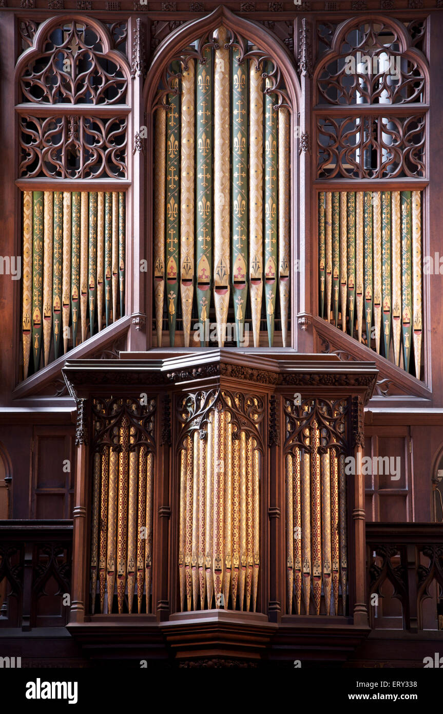 The ornate Victorian organ pipes of Sherborne Abbey were installed in ...