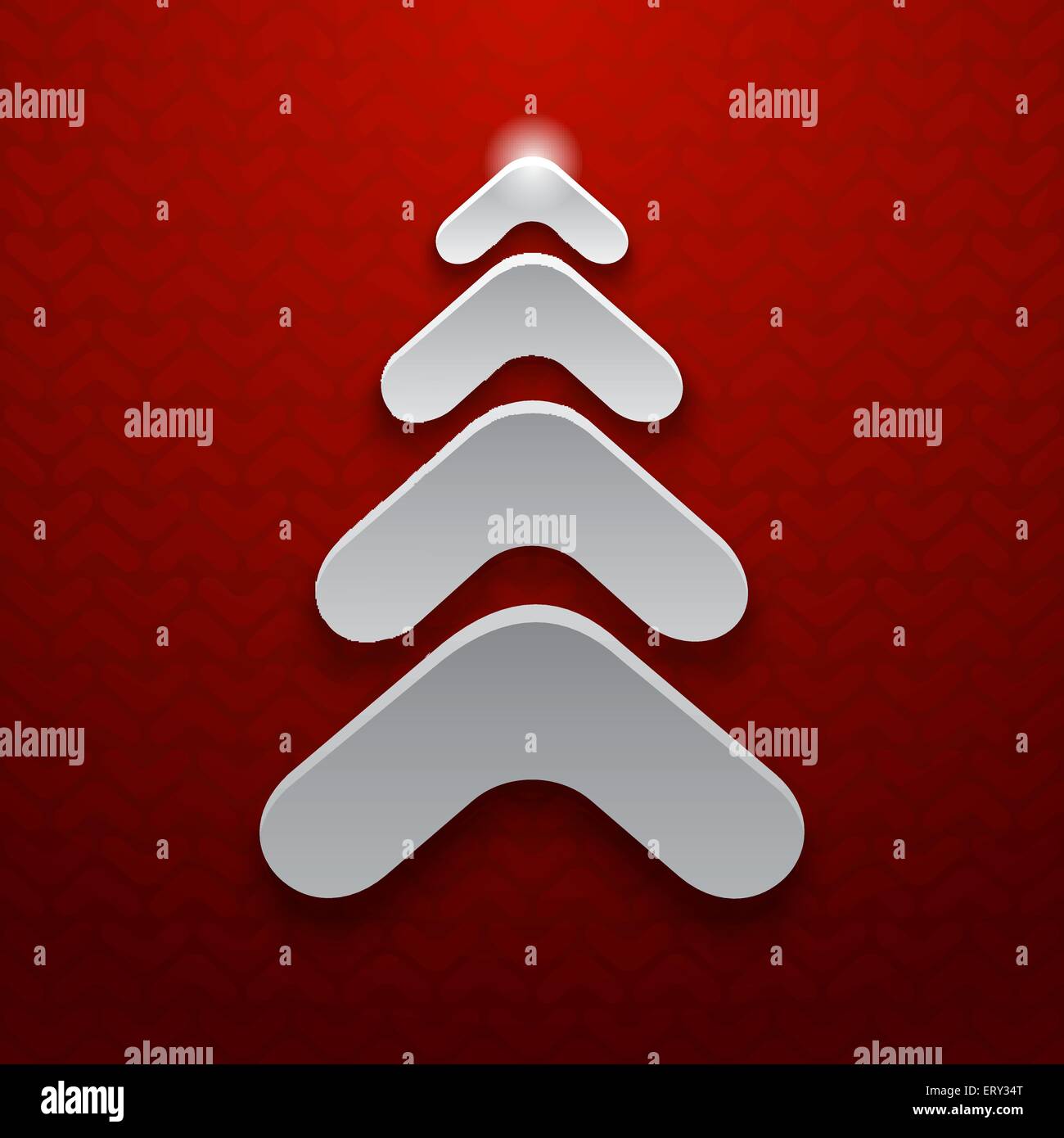 White christmas tree on red background. RGB EPS 10 vector Stock Vector ...