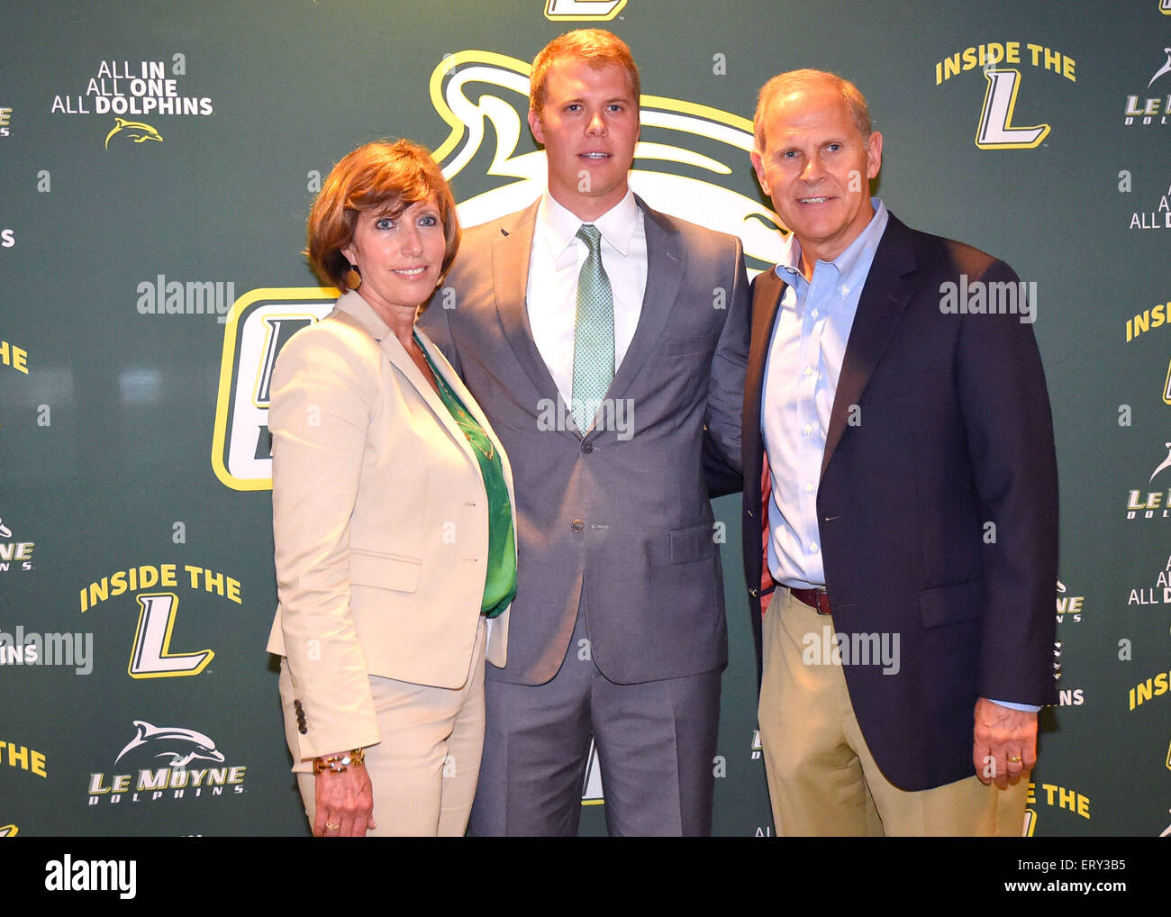 June, 9 2015: Le Moyne Dolphins head coach Patrick Beilein poses for a ...