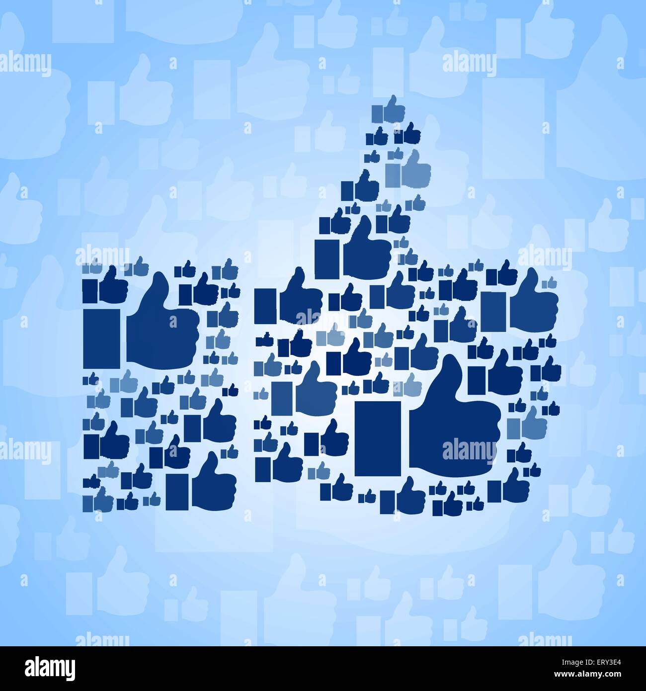 "Like" symbol on light blue background. RGB EPS 10 vector Stock Vector ...
