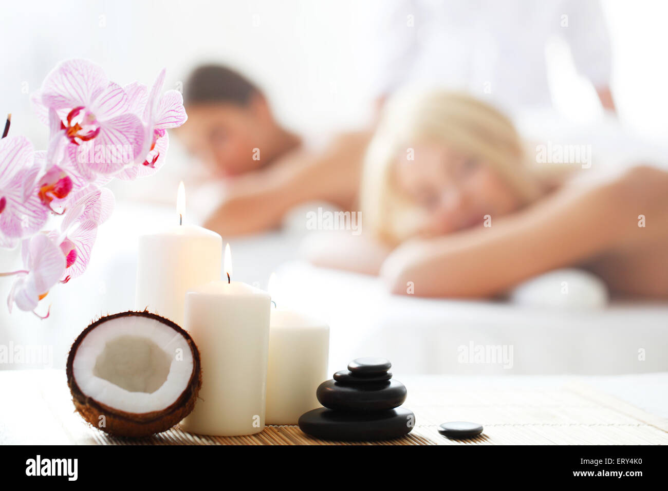beautiful women at spa session Stock Photo - Alamy