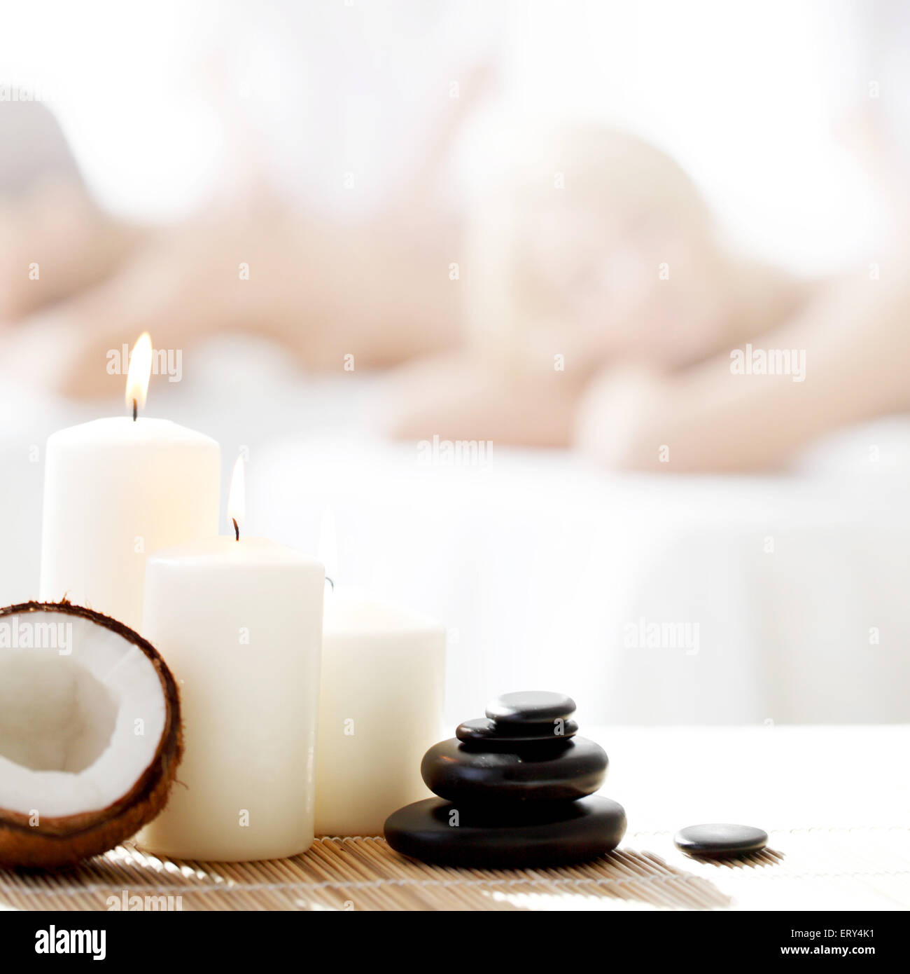 beautiful women at spa session Stock Photo - Alamy