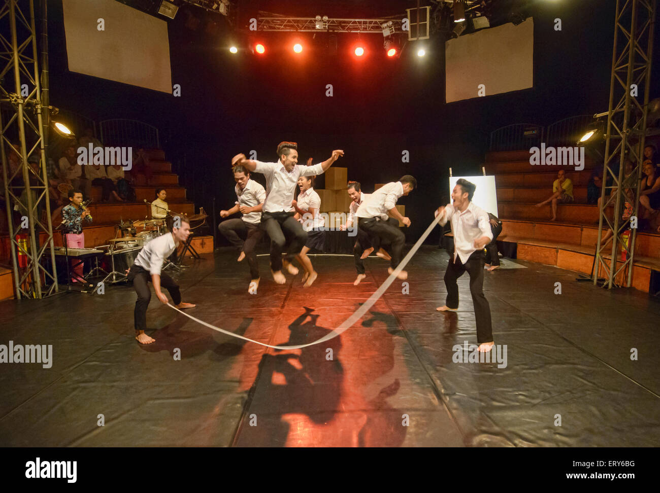 Acrobatic performance by the Phare Cambodian Circus, Siem Reap ...