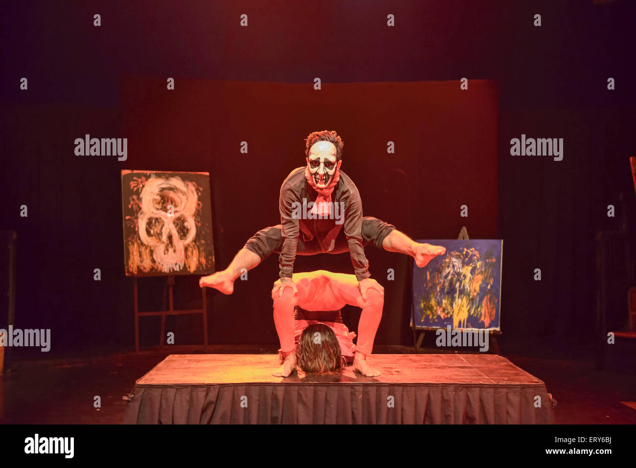 Acrobatic performance by the Phare Cambodian Circus, Siem Reap ...