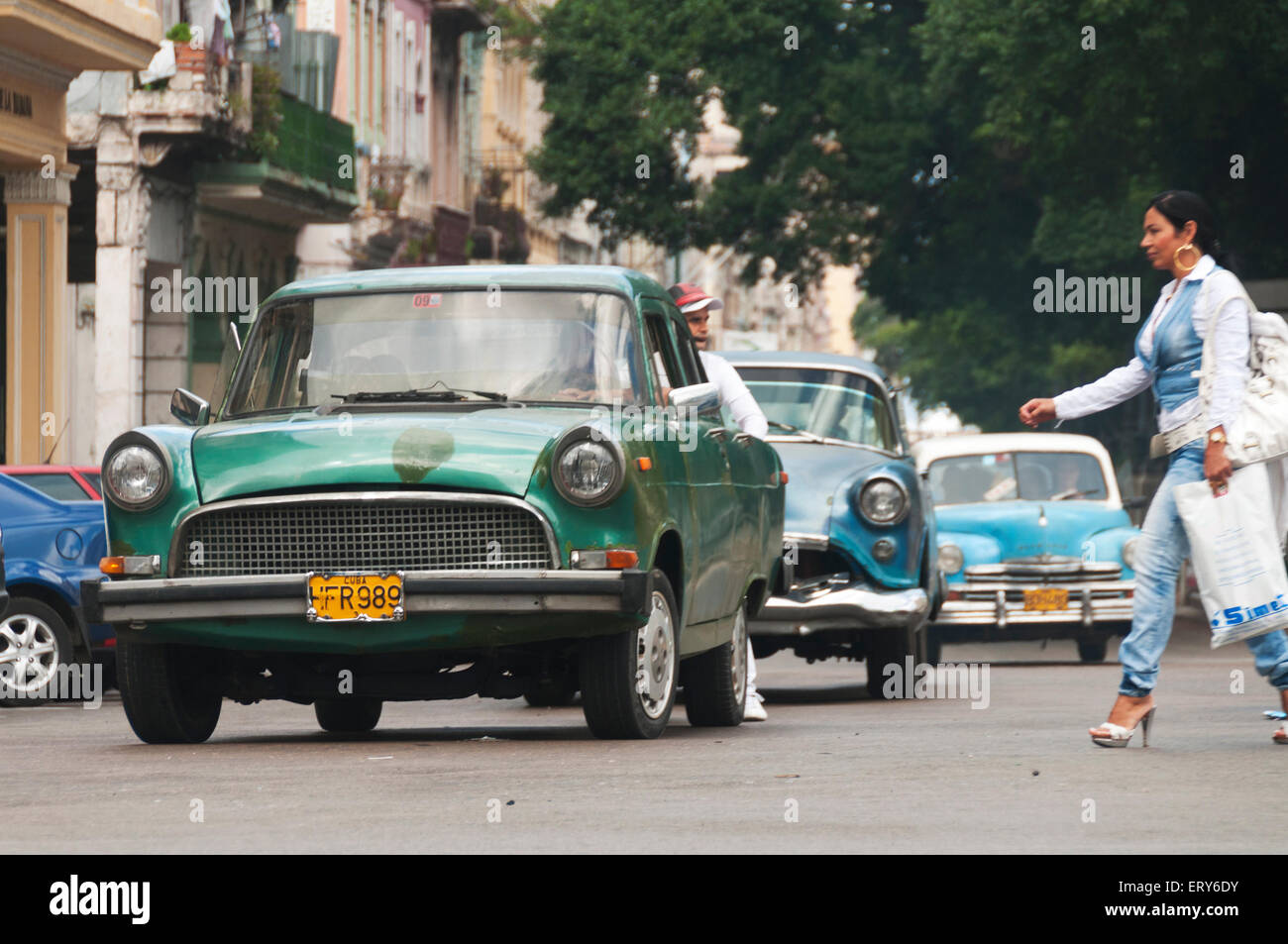 Elk224-1786 Cuba, Havana, vintage cars Stock Photo - Alamy